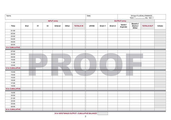 Fluid Balance Chart